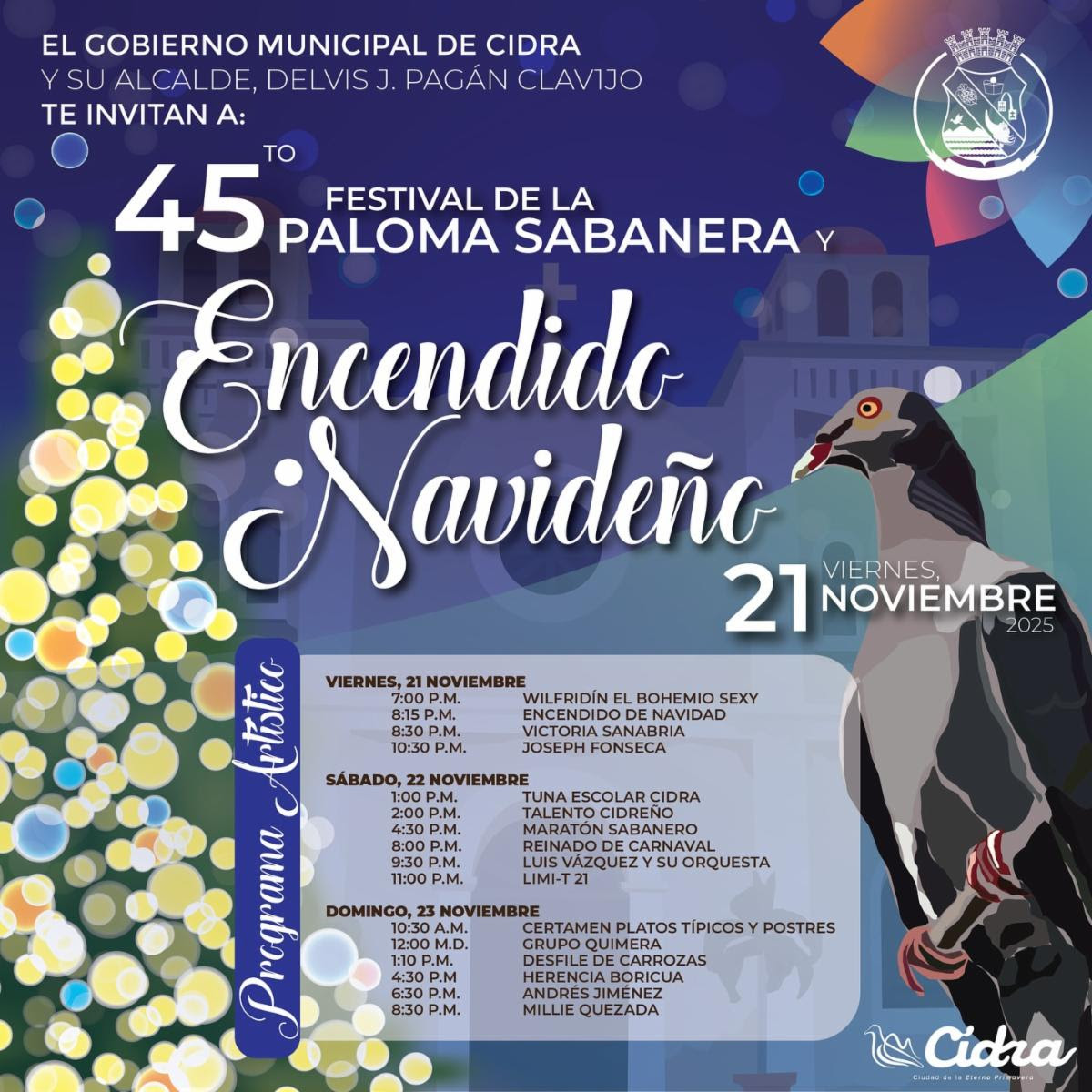 Municipio de Cidra celebra la edición 45 del Festival de la Paloma ...